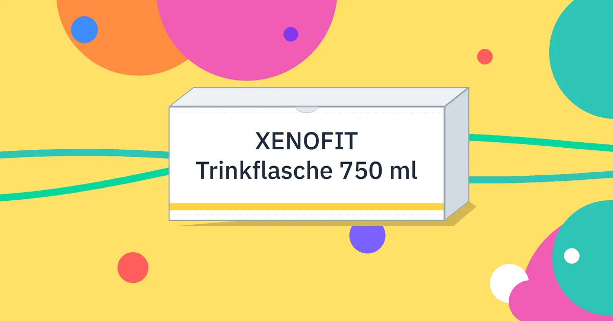 Symbolbild: Packung mit der Aufschrift XENOFIT Trinkflasche 750 ml (PZN 19480959) – Verfügbarkeit und Bezug in Apotheken in Frankfurt am Main