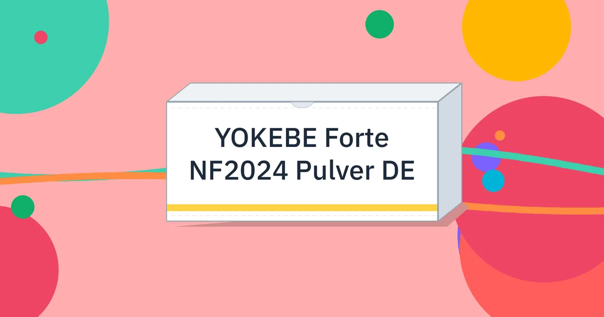 Symbolbild: Packung mit der Aufschrift YOKEBE Forte NF2024 Pulver DE (PZN 19801518) – Verfügbarkeit und Bezug in Apotheken in Frankfurt am Main