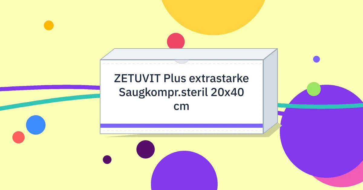 Symbolbild: Packung mit der Aufschrift ZETUVIT Plus extrastarke Saugkompr.steril 20x40 cm (PZN 16352965) – Verfügbarkeit und Bezug in Apotheken in Frankfurt am Main