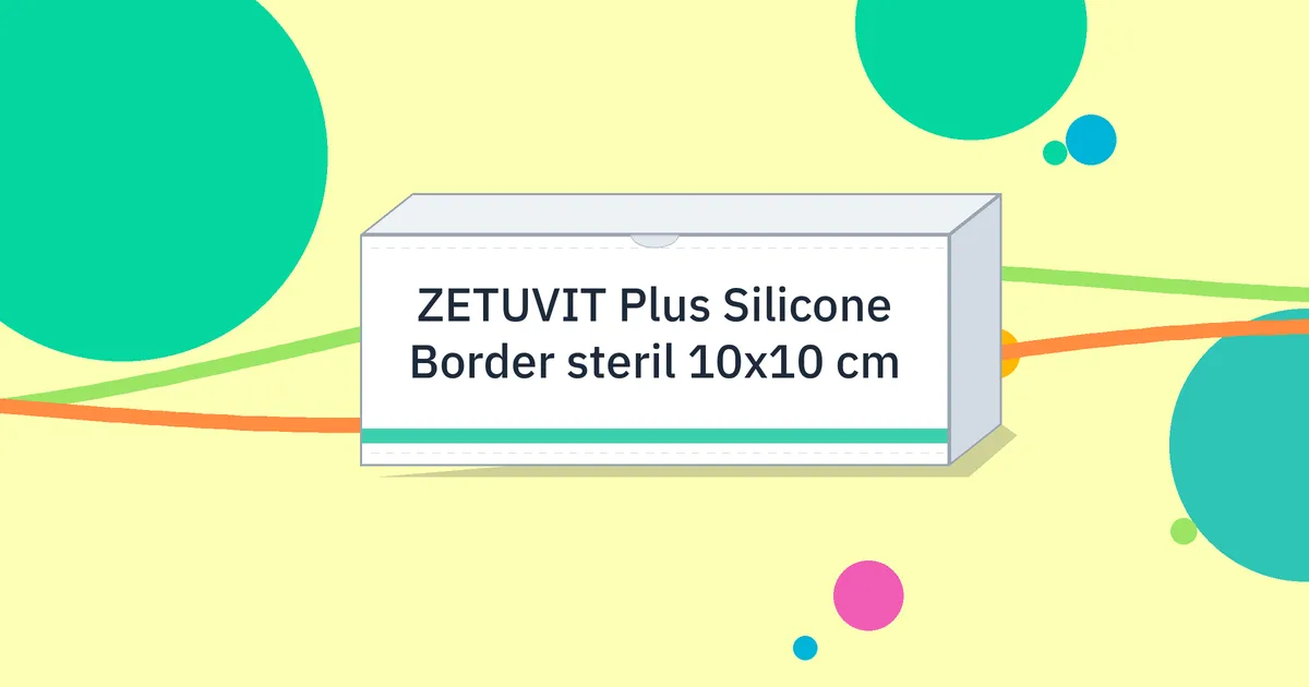 Symbolbild: Packung mit der Aufschrift ZETUVIT Plus Silicone Border steril 10x10 cm (PZN 19158873) – Verfügbarkeit und Bezug in Apotheken in Frankfurt am Main