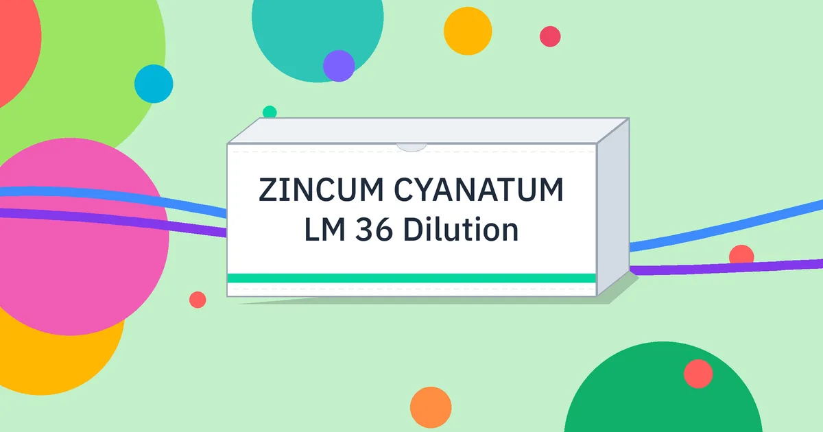 Symbolbild: Packung mit der Aufschrift ZINCUM CYANATUM LM 36 Dilution (PZN 13292725) – Verfügbarkeit und Bezug in Apotheken in Frankfurt am Main