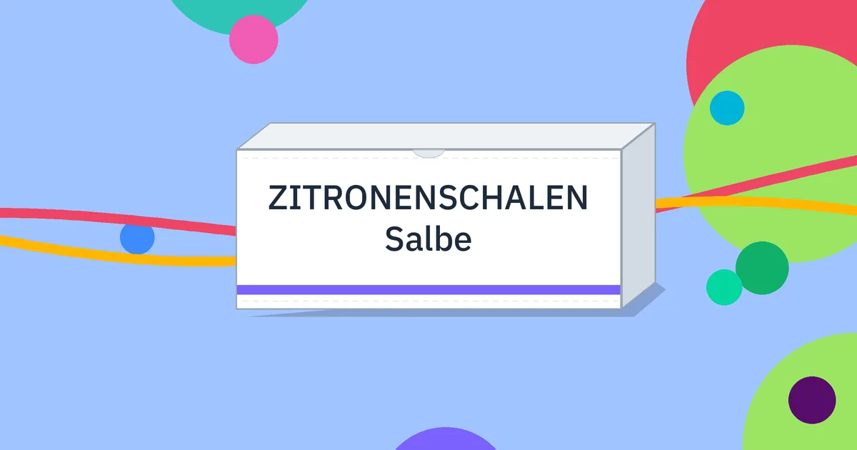 Symbolbild: Packung mit der Aufschrift ZITRONENSCHALEN Salbe (PZN 17436405) – Verfügbarkeit und Bezug in Apotheken in Frankfurt am Main