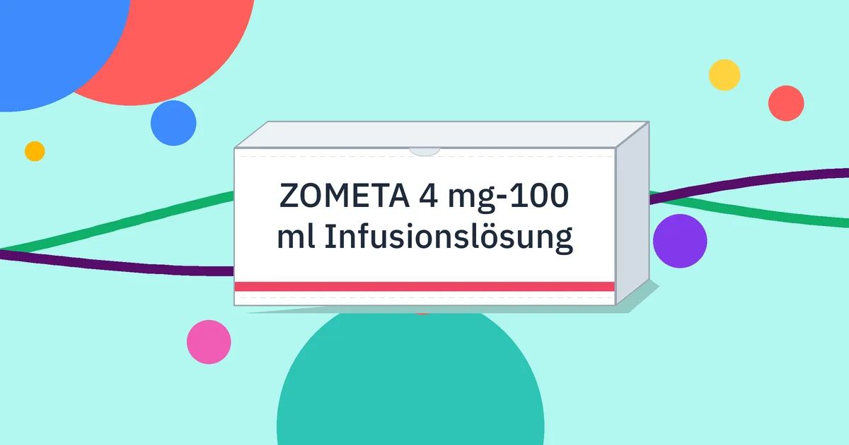 Symbolbild: Packung mit der Aufschrift ZOMETA 4 mg-100 ml Infusionslösung (PZN 16732946) – Verfügbarkeit und Bezug in Apotheken in Frankfurt am Main
