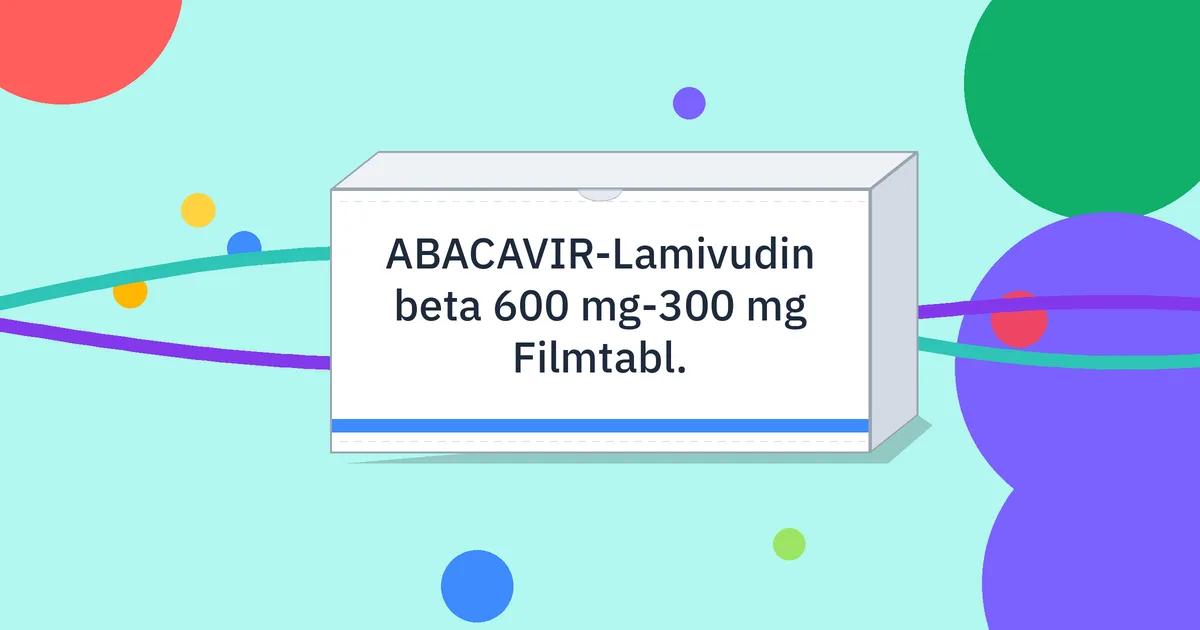 Symbolbild: Packung mit der Aufschrift ABACAVIR-Lamivudin beta 600 mg-300 mg Filmtabl. (PZN 04681528) – Verfügbarkeit und Bezug in Apotheken in Frankfurt am Main