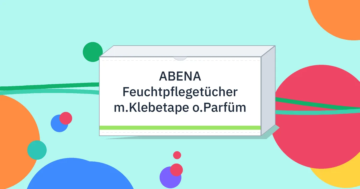Symbolbild: Packung mit der Aufschrift ABENA Feuchtpflegetücher m.Klebetape o.Parfüm (PZN 12493798) – Verfügbarkeit und Bezug in Apotheken in Frankfurt am Main