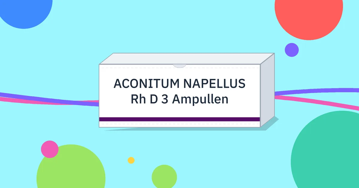 Symbolbild: Packung mit der Aufschrift ACONITUM NAPELLUS Rh D 3 Ampullen (PZN 01617085) – Verfügbarkeit und Bezug in Apotheken in Frankfurt am Main