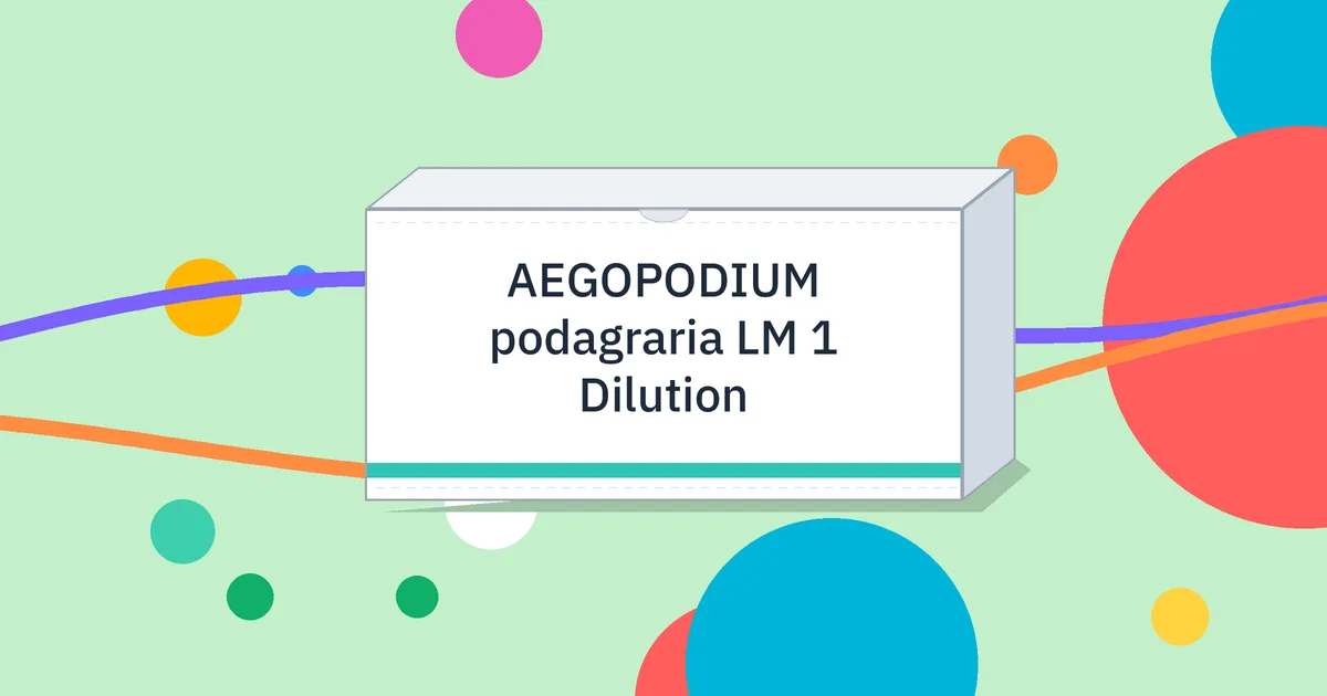 Symbolbild: Packung mit der Aufschrift AEGOPODIUM podagraria LM 1 Dilution (PZN 13297993) – Verfügbarkeit und Bezug in Apotheken in Frankfurt am Main