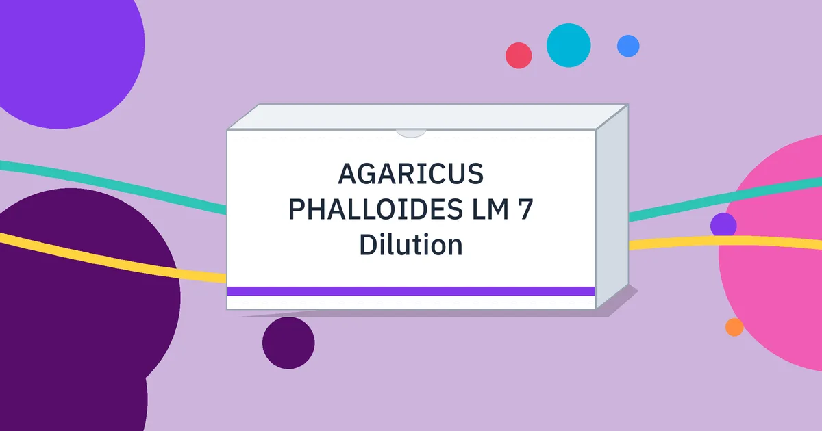 Symbolbild: Packung mit der Aufschrift AGARICUS PHALLOIDES LM 7 Dilution (PZN 13304428) – Verfügbarkeit und Bezug in Apotheken in Frankfurt am Main