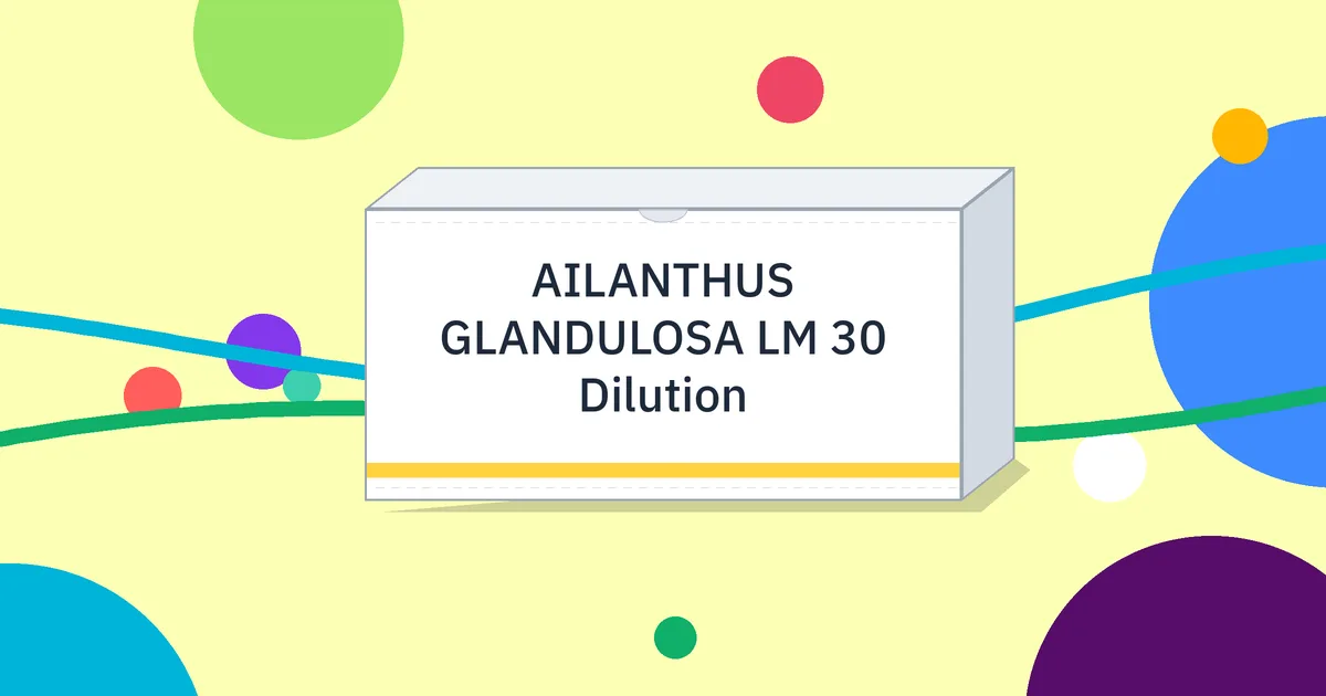 Symbolbild: Packung mit der Aufschrift AILANTHUS GLANDULOSA LM 30 Dilution (PZN 13308082) – Verfügbarkeit und Bezug in Apotheken in Frankfurt am Main