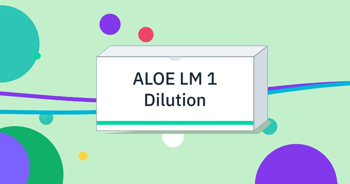 Symbolbild: Packung mit der Aufschrift ALOE LM 1 Dilution (PZN 12757412) – Verfügbarkeit und Bezug in Apotheken in Frankfurt am Main