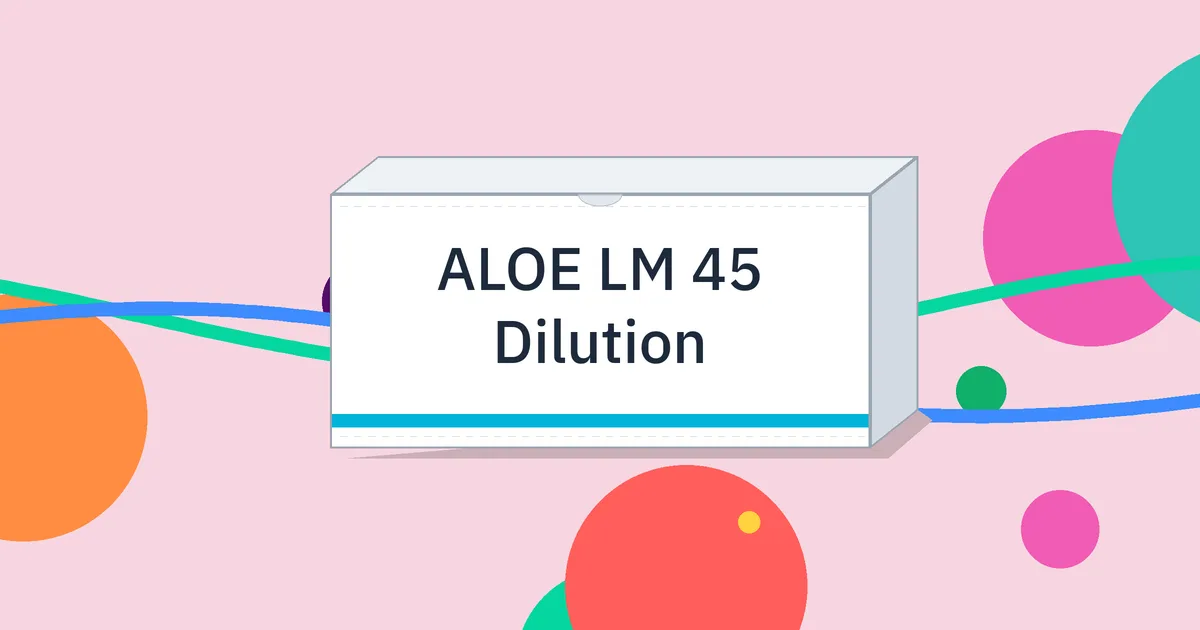 Symbolbild: Packung mit der Aufschrift ALOE LM 45 Dilution (PZN 12757760) – Verfügbarkeit und Bezug in Apotheken in Frankfurt am Main