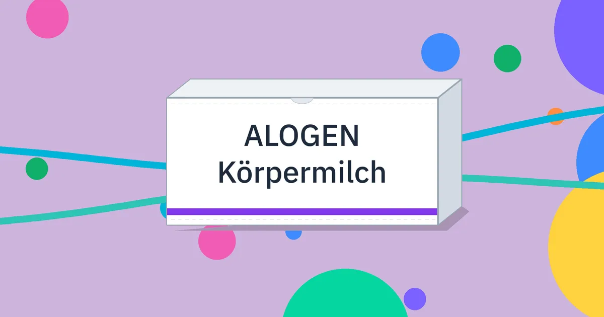 Symbolbild: Packung mit der Aufschrift ALOGEN Körpermilch (PZN 09527200) – Verfügbarkeit und Bezug in Apotheken in Frankfurt am Main
