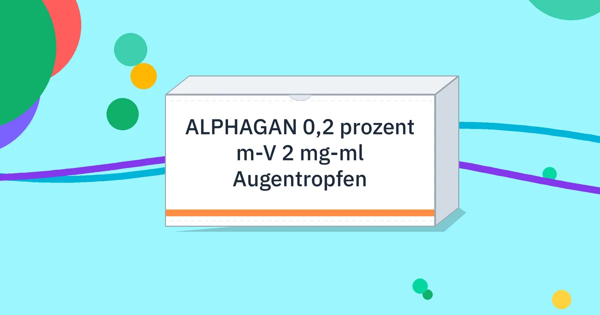 Symbolbild: Packung mit der Aufschrift ALPHAGAN 0,2 prozent m-V 2 mg-ml Augentropfen (PZN 16036968) – Verfügbarkeit und Bezug in Apotheken in Frankfurt am Main