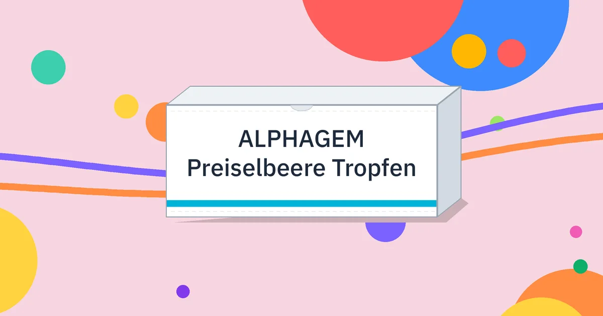 Symbolbild: Packung mit der Aufschrift ALPHAGEM Preiselbeere Tropfen (PZN 20297491) – Verfügbarkeit und Bezug in Apotheken in Frankfurt am Main
