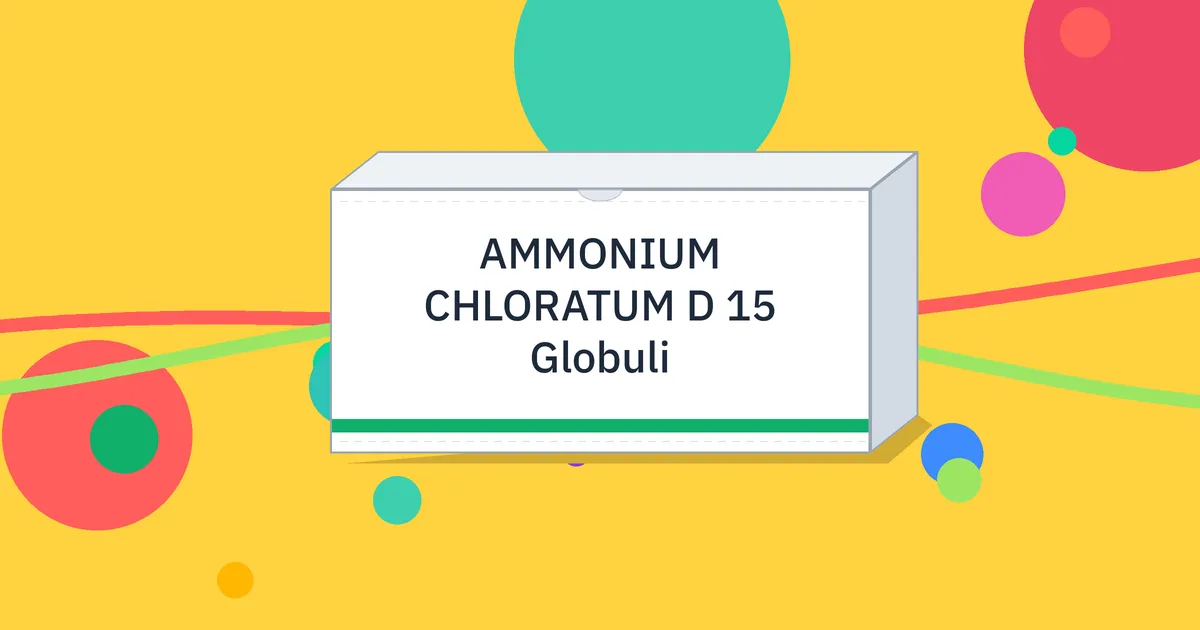 Symbolbild: Packung mit der Aufschrift AMMONIUM CHLORATUM D 15 Globuli (PZN 07454394) – Verfügbarkeit und Bezug in Apotheken in Frankfurt am Main