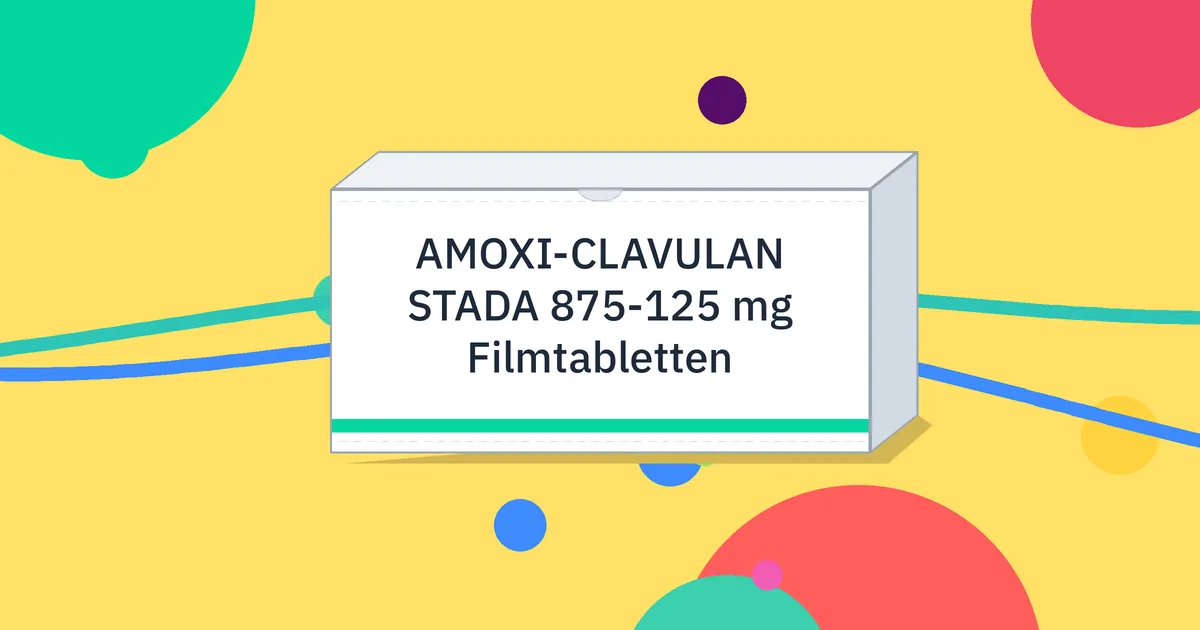Symbolbild: Packung mit der Aufschrift AMOXI-CLAVULAN STADA 875-125 mg Filmtabletten (PZN 01892271) – Verfügbarkeit und Bezug in Apotheken in Frankfurt am Main