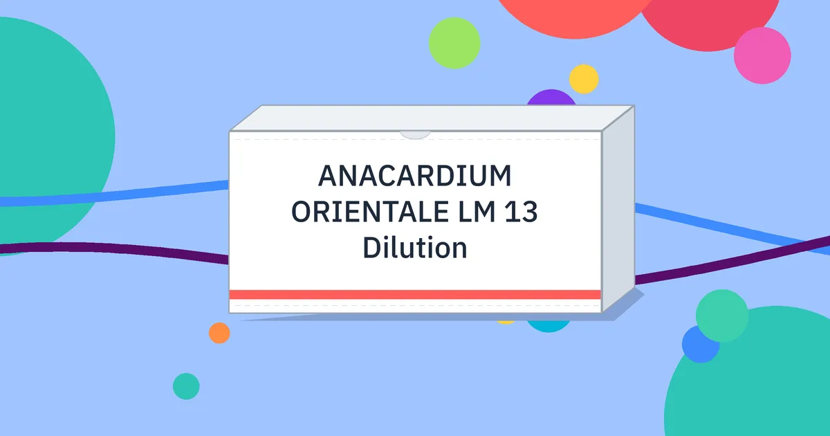 Symbolbild: Packung mit der Aufschrift ANACARDIUM ORIENTALE LM 13 Dilution (PZN 12761980) – Verfügbarkeit und Bezug in Apotheken in Frankfurt am Main