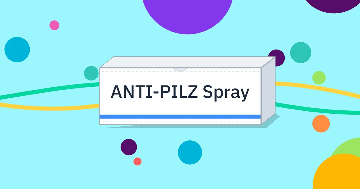 Symbolbild: Packung mit der Aufschrift ANTI-PILZ Spray (PZN 06709107) – Verfügbarkeit und Bezug in Apotheken in Frankfurt am Main
