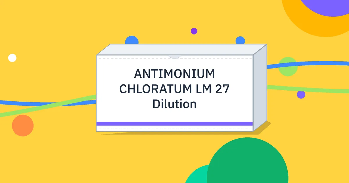 Symbolbild: Packung mit der Aufschrift ANTIMONIUM CHLORATUM LM 27 Dilution (PZN 13372878) – Verfügbarkeit und Bezug in Apotheken in Frankfurt am Main