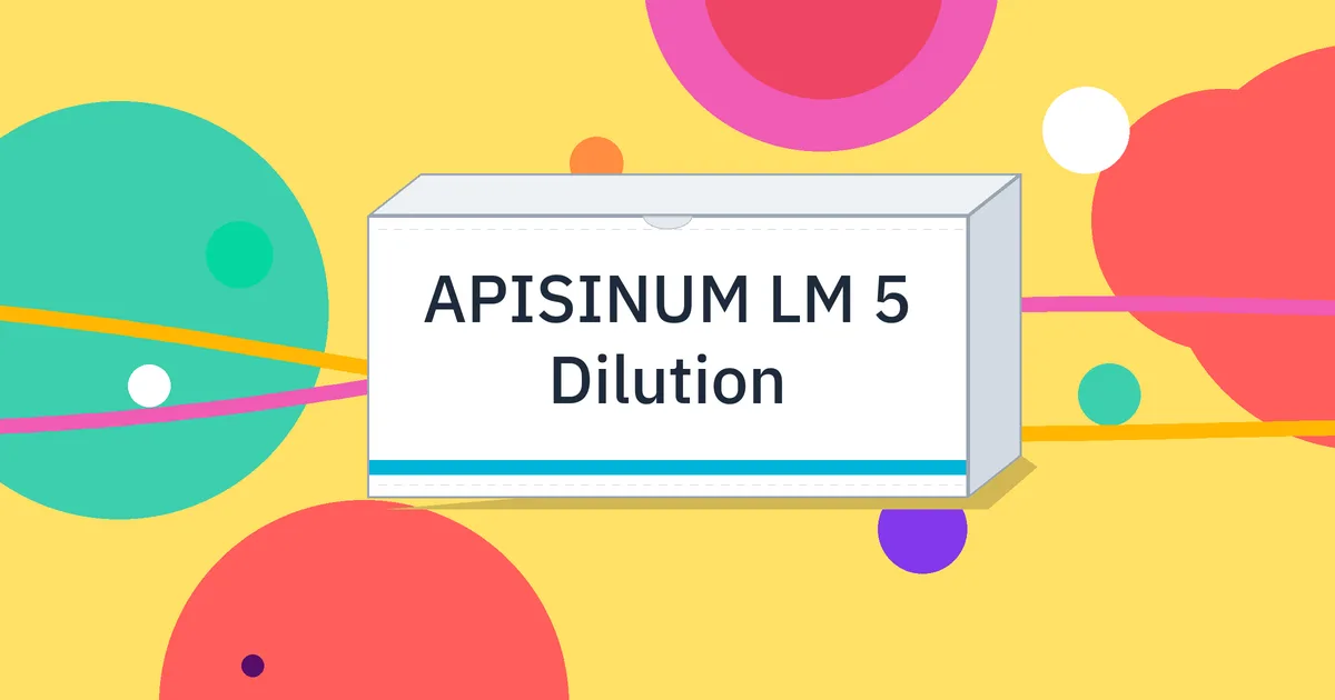 Symbolbild: Packung mit der Aufschrift APISINUM LM 5 Dilution (PZN 12456679) – Verfügbarkeit und Bezug in Apotheken in Frankfurt am Main