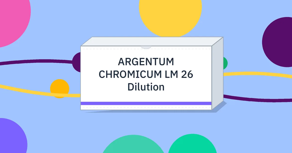 Symbolbild: Packung mit der Aufschrift ARGENTUM CHROMICUM LM 26 Dilution (PZN 13389821) – Verfügbarkeit und Bezug in Apotheken in Frankfurt am Main