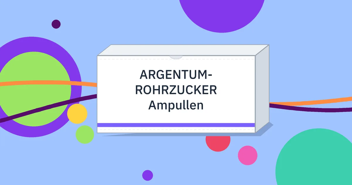 Symbolbild: Packung mit der Aufschrift ARGENTUM-ROHRZUCKER Ampullen (PZN 01750660) – Verfügbarkeit und Bezug in Apotheken in Frankfurt am Main
