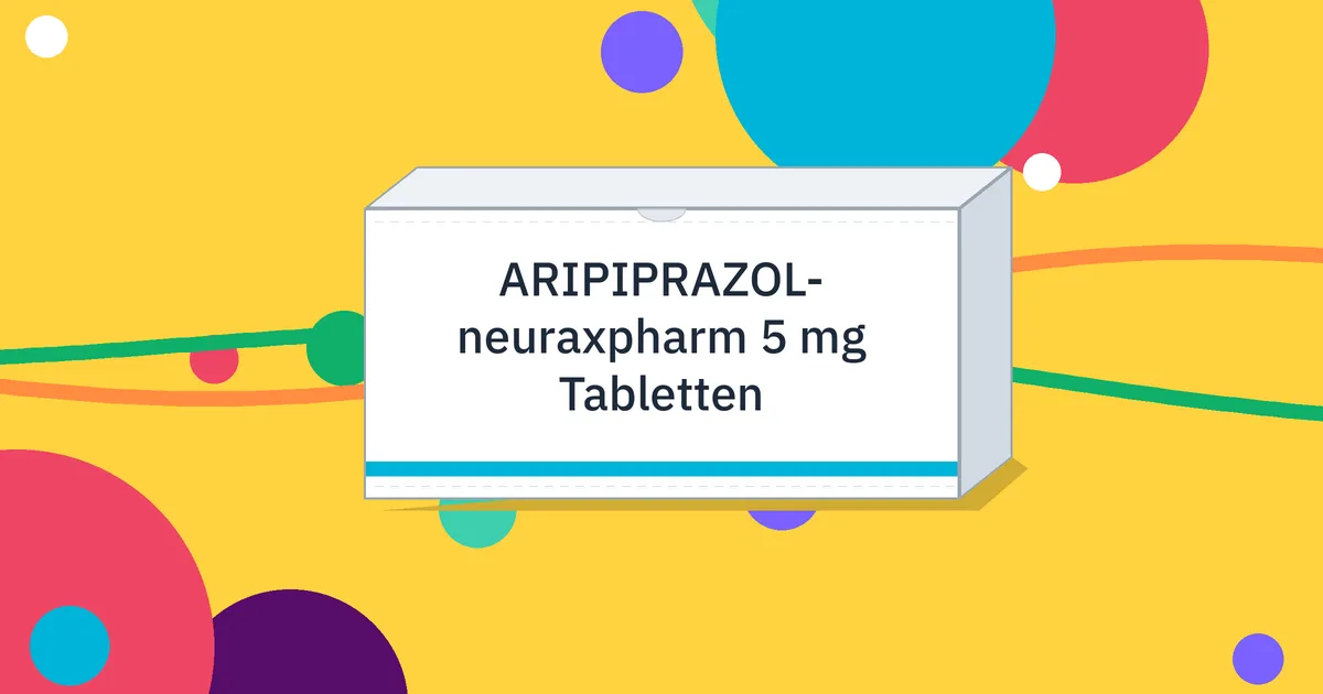 Symbolbild: Packung mit der Aufschrift ARIPIPRAZOL-neuraxpharm 5 mg Tabletten (PZN 20016026) – Verfügbarkeit und Bezug in Apotheken in Frankfurt am Main
