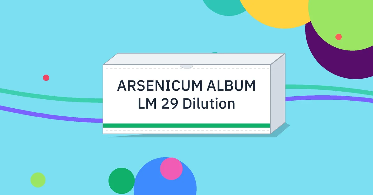 Symbolbild: Packung mit der Aufschrift ARSENICUM ALBUM LM 29 Dilution (PZN 12771079) – Verfügbarkeit und Bezug in Apotheken in Frankfurt am Main