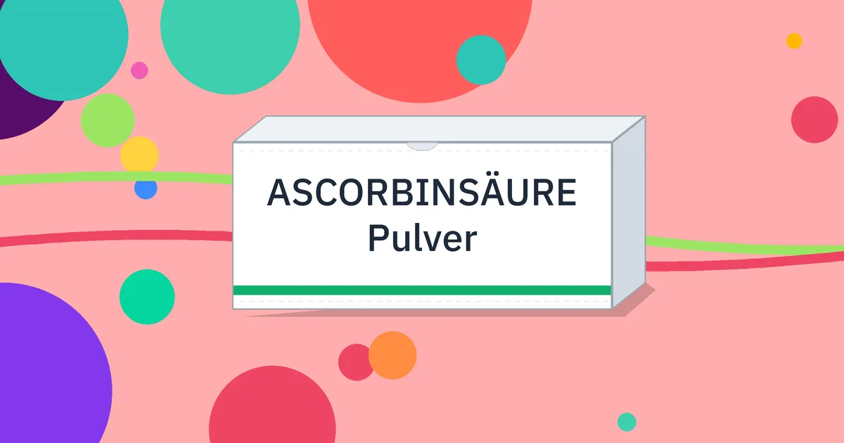Symbolbild: Packung mit der Aufschrift ASCORBINSÄURE Pulver (PZN 13815749) – Verfügbarkeit und Bezug in Apotheken in Frankfurt am Main