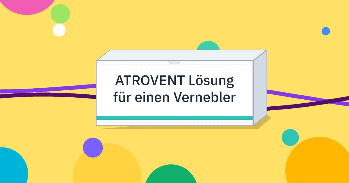 Symbolbild: Packung mit der Aufschrift ATROVENT Lösung für einen Vernebler (PZN 09736412) – Verfügbarkeit und Bezug in Apotheken in Frankfurt am Main