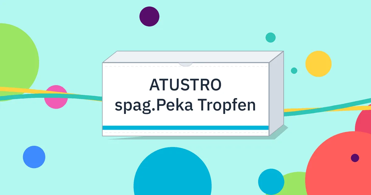 Symbolbild: Packung mit der Aufschrift ATUSTRO spag.Peka Tropfen (PZN 03796258) – Verfügbarkeit und Bezug in Apotheken in Frankfurt am Main
