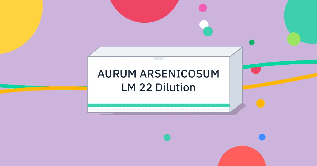 Symbolbild: Packung mit der Aufschrift AURUM ARSENICOSUM LM 22 Dilution (PZN 12783450) – Verfügbarkeit und Bezug in Apotheken in Frankfurt am Main