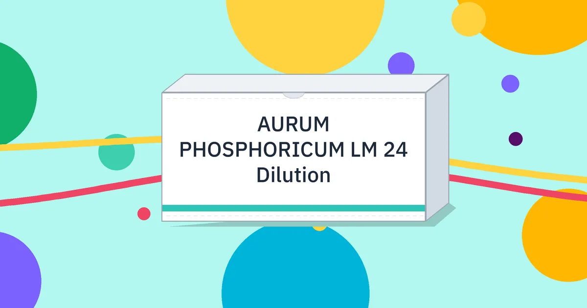 Symbolbild: Packung mit der Aufschrift AURUM PHOSPHORICUM LM 24 Dilution (PZN 11589094) – Verfügbarkeit und Bezug in Apotheken in Frankfurt am Main