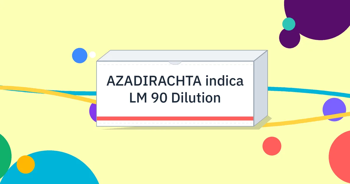 Symbolbild: Packung mit der Aufschrift AZADIRACHTA indica LM 90 Dilution (PZN 13375351) – Verfügbarkeit und Bezug in Apotheken in Frankfurt am Main