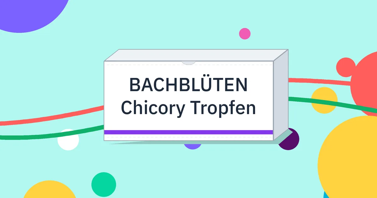 Symbolbild: Packung mit der Aufschrift BACHBLÜTEN Chicory Tropfen (PZN 08731967) – Verfügbarkeit und Bezug in Apotheken in Frankfurt am Main