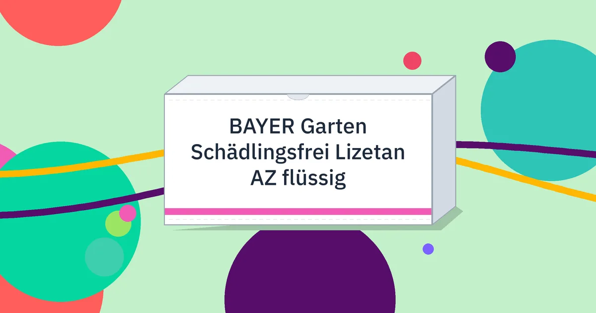 Symbolbild: Packung mit der Aufschrift BAYER Garten Schädlingsfrei Lizetan AZ flüssig (PZN 11359997) – Verfügbarkeit und Bezug in Apotheken in Frankfurt am Main