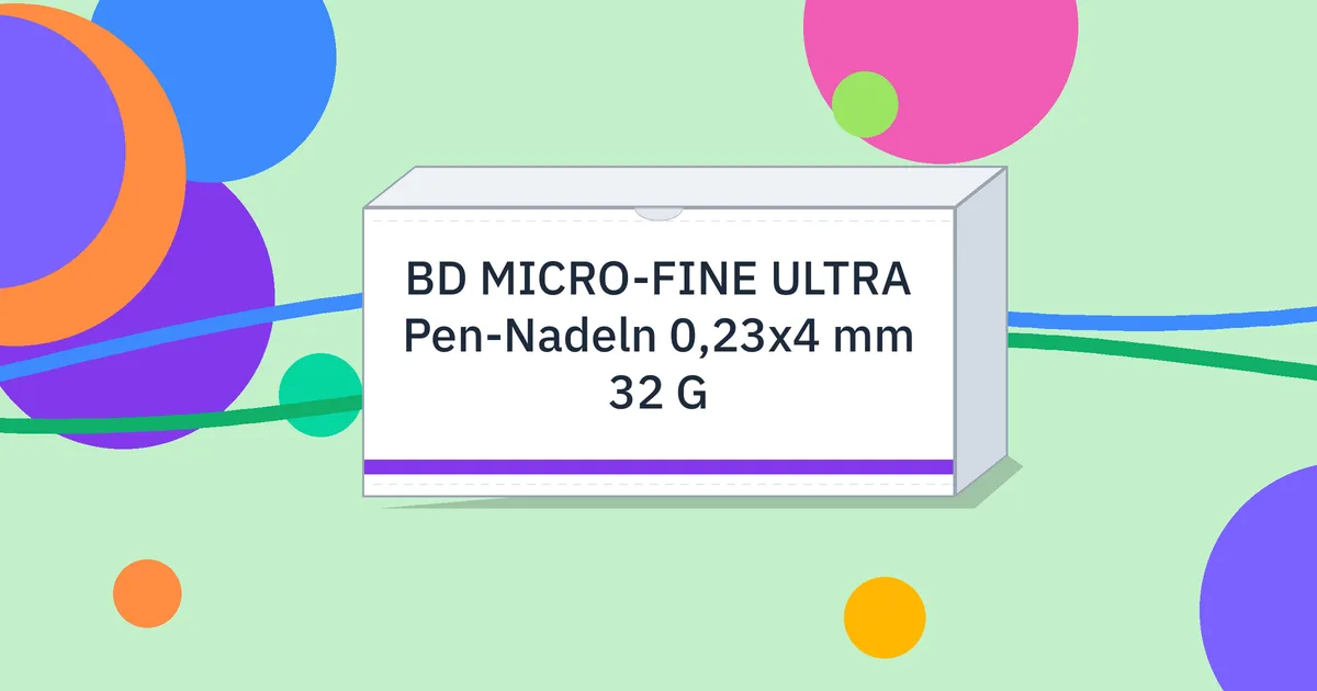 Symbolbild: Packung mit der Aufschrift BD MICRO-FINE ULTRA Pen-Nadeln 0,23x4 mm 32 G (PZN 19461784) – Verfügbarkeit und Bezug in Apotheken in Frankfurt am Main