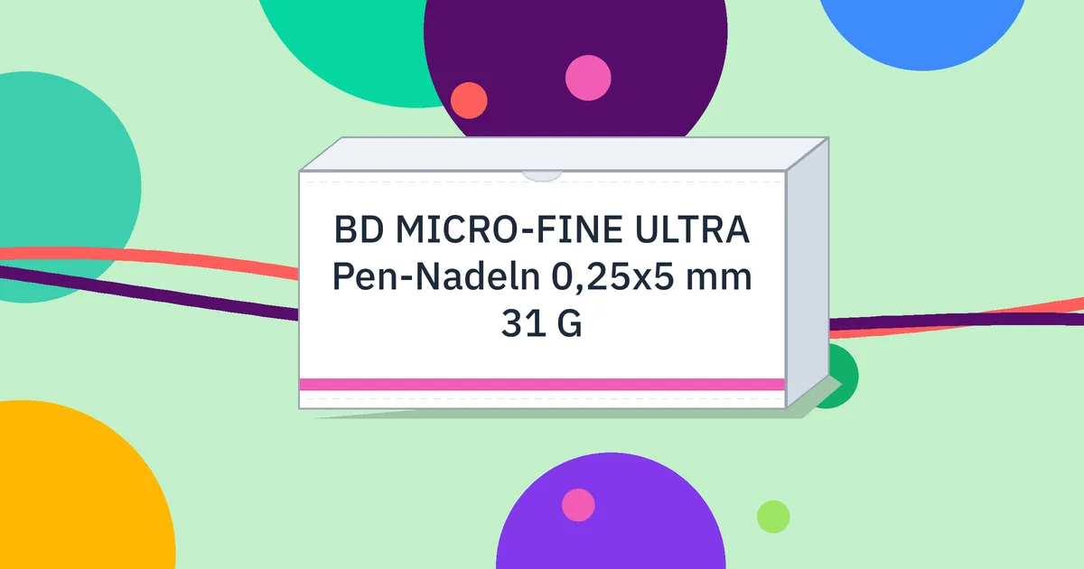 Symbolbild: Packung mit der Aufschrift BD MICRO-FINE ULTRA Pen-Nadeln 0,25x5 mm 31 G (PZN 03864818) – Verfügbarkeit und Bezug in Apotheken in Frankfurt am Main