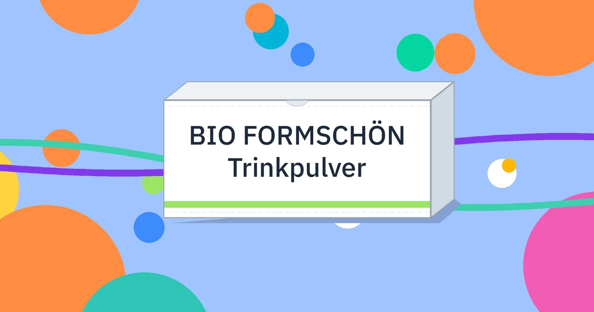 Symbolbild: Packung mit der Aufschrift BIO FORMSCHÖN Trinkpulver (PZN 11890190) – Verfügbarkeit und Bezug in Apotheken in Frankfurt am Main