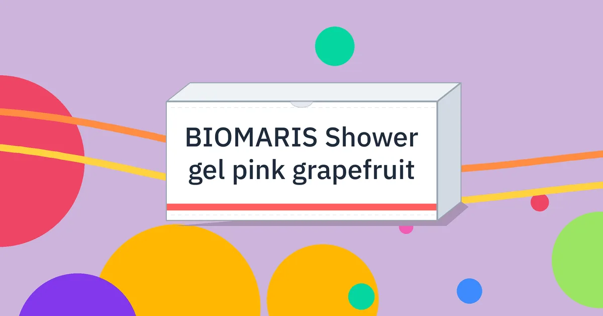 Symbolbild: Packung mit der Aufschrift BIOMARIS Shower gel pink grapefruit (PZN 12375136) – Verfügbarkeit und Bezug in Apotheken in Frankfurt am Main