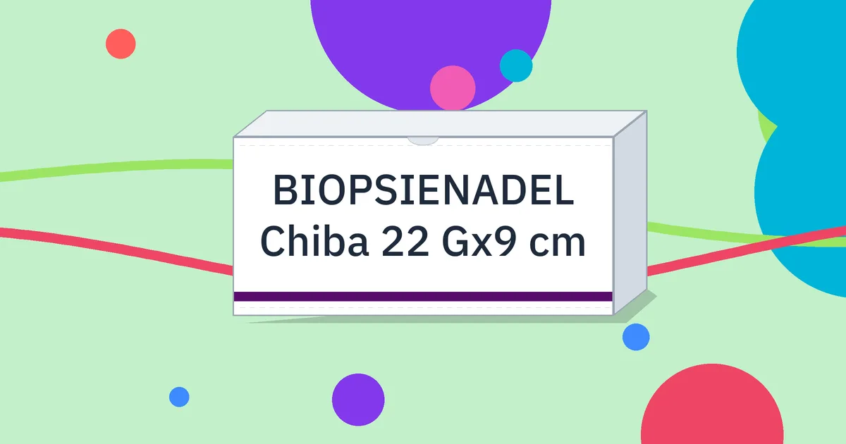 Symbolbild: Packung mit der Aufschrift BIOPSIENADEL Chiba 22 Gx9 cm (PZN 06771359) – Verfügbarkeit und Bezug in Apotheken in Frankfurt am Main