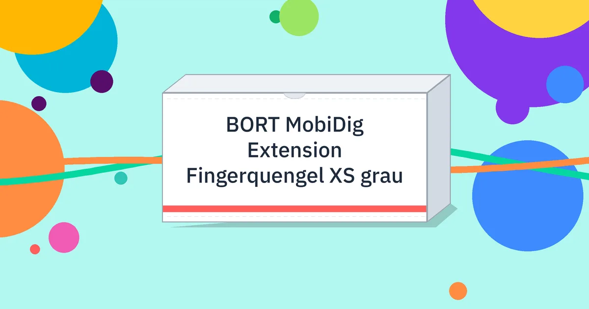 Symbolbild: Packung mit der Aufschrift BORT MobiDig Extension Fingerquengel XS grau (PZN 16318098) – Verfügbarkeit und Bezug in Apotheken in Frankfurt am Main