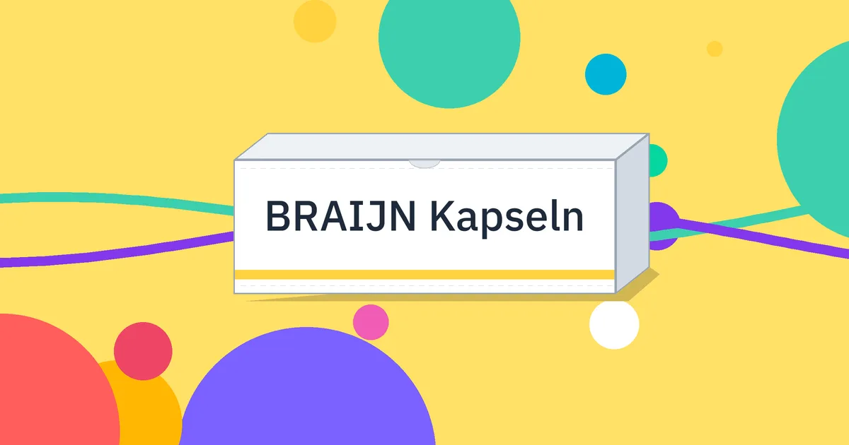 Symbolbild: Packung mit der Aufschrift BRAIJN Kapseln (PZN 12479396) – Verfügbarkeit und Bezug in Apotheken in Frankfurt am Main