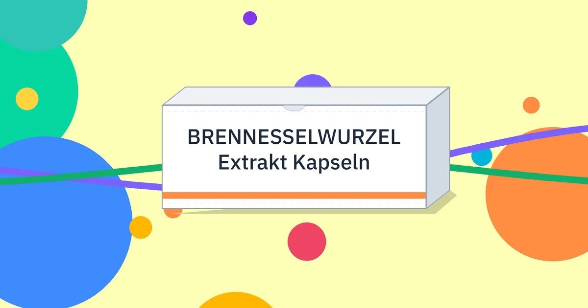 Symbolbild: Packung mit der Aufschrift BRENNESSELWURZEL Extrakt Kapseln (PZN 11169021) – Verfügbarkeit und Bezug in Apotheken in Frankfurt am Main