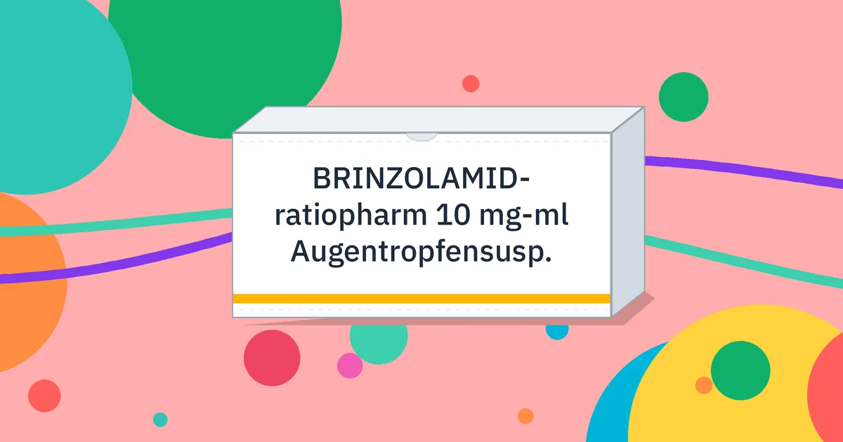 Symbolbild: Packung mit der Aufschrift BRINZOLAMID-ratiopharm 10 mg-ml Augentropfensusp. (PZN 10353751) – Verfügbarkeit und Bezug in Apotheken in Frankfurt am Main