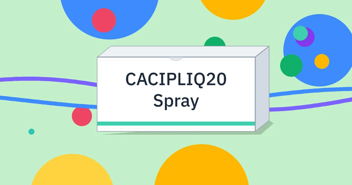 Symbolbild: Packung mit der Aufschrift CACIPLIQ20 Spray (PZN 19055788) – Verfügbarkeit und Bezug in Apotheken in Frankfurt am Main