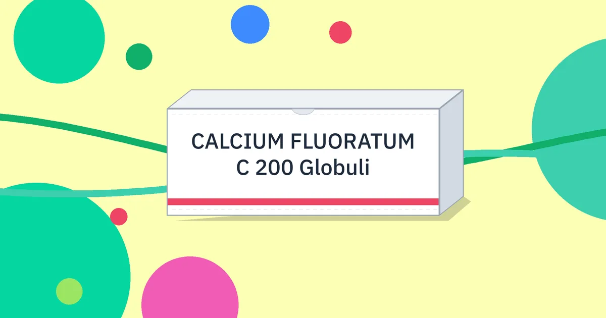 Symbolbild: Packung mit der Aufschrift CALCIUM FLUORATUM C 200 Globuli (PZN 14311790) – Verfügbarkeit und Bezug in Apotheken in Frankfurt am Main