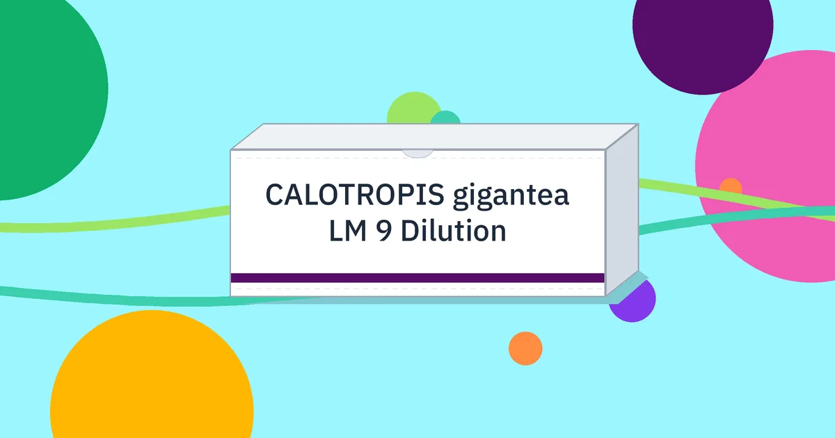 Symbolbild: Packung mit der Aufschrift CALOTROPIS gigantea LM 9 Dilution (PZN 13411093) – Verfügbarkeit und Bezug in Apotheken in Frankfurt am Main