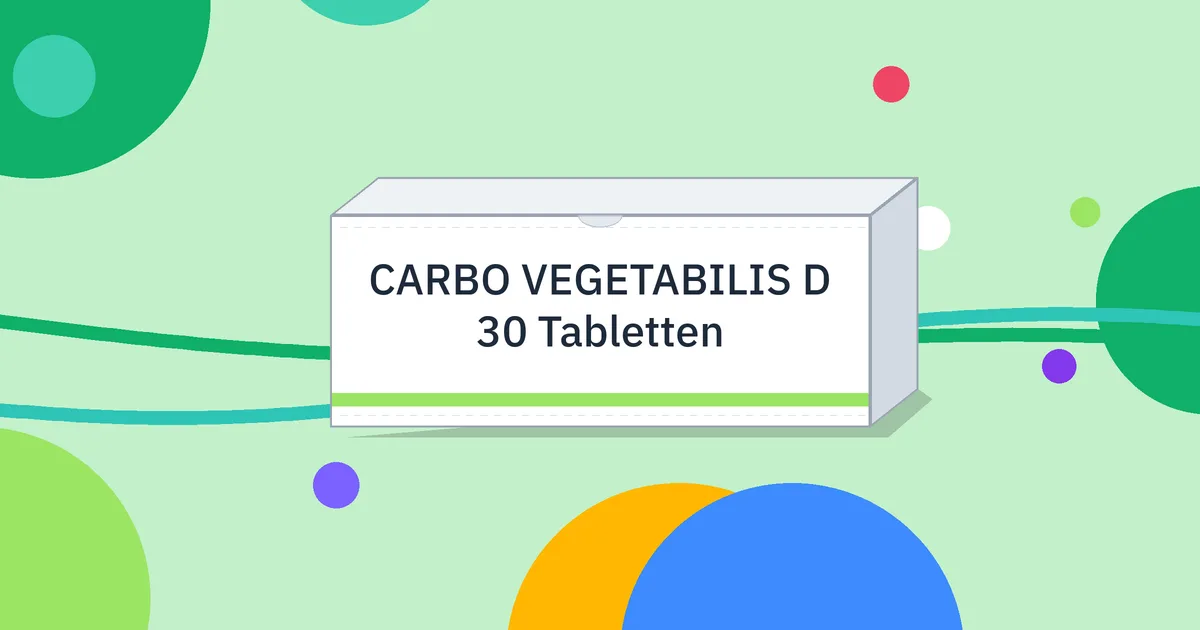 Symbolbild: Packung mit der Aufschrift CARBO VEGETABILIS D 30 Tabletten (PZN 02117775) – Verfügbarkeit und Bezug in Apotheken in Frankfurt am Main
