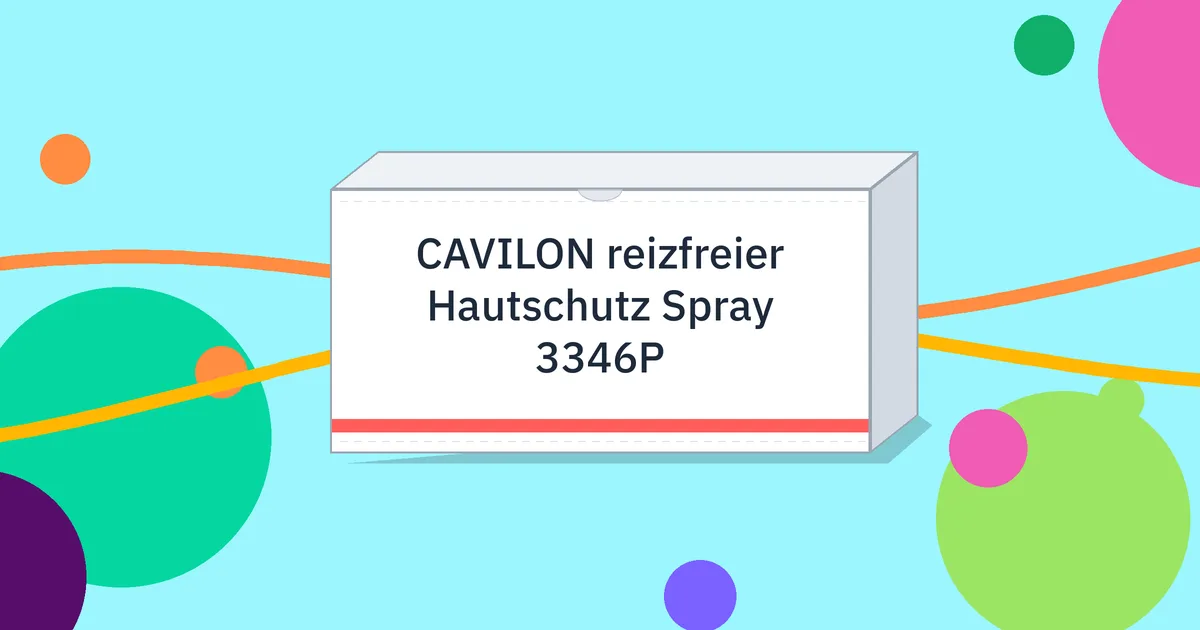 Symbolbild: Packung mit der Aufschrift CAVILON reizfreier Hautschutz Spray 3346P (PZN 18672935) – Verfügbarkeit und Bezug in Apotheken in Frankfurt am Main